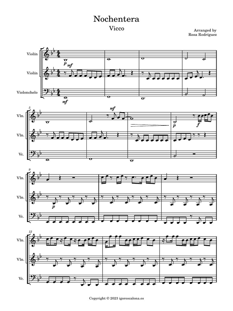 Vicco - Nochentera - Trío | PDF