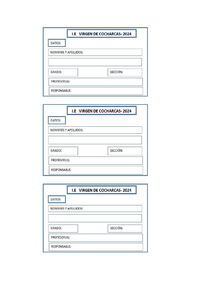 Carnet Del Colegio 1ro D | PDF
