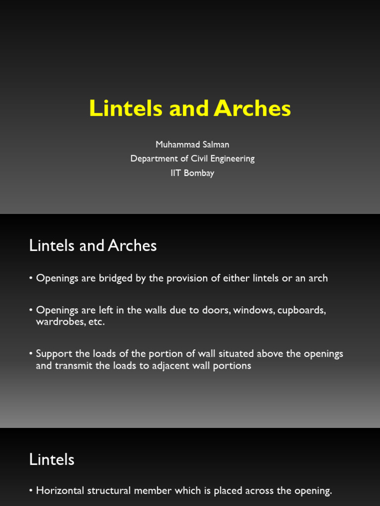 Lintels Annd Arches | PDF | Concrete | Brick