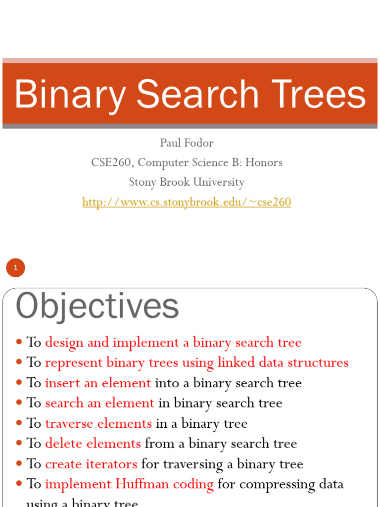 L25 Binary Search Trees Pdf Algorithms And Data Structures Computer Programming