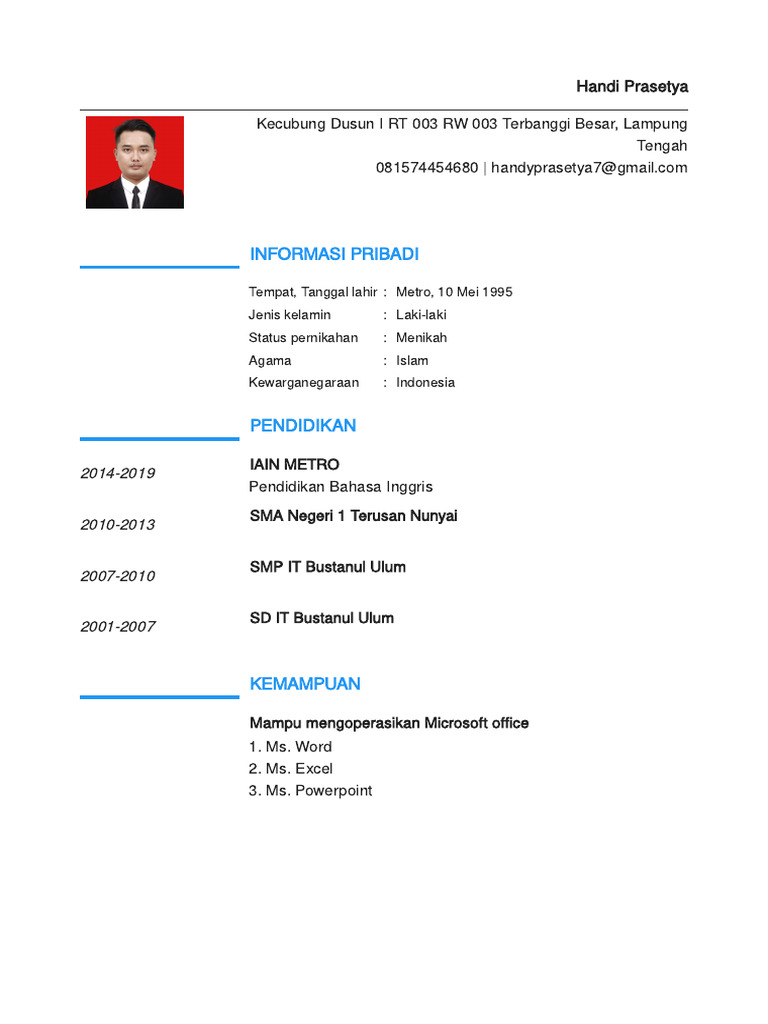 Profil Handi Prasetya | PDF