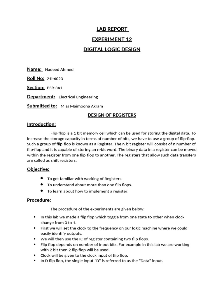 DLD Labrep 12 | PDF | Computer Data | Digital Technology