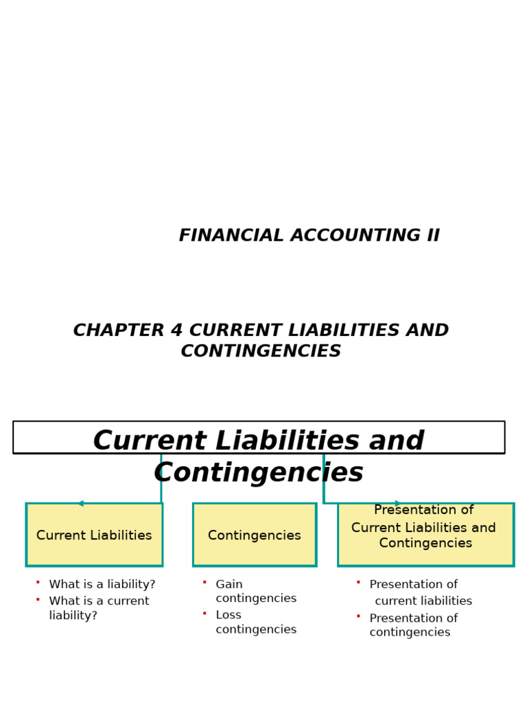 Chapter 4 Current Liabilities and Contingencies 58639 | PDF | Current ...