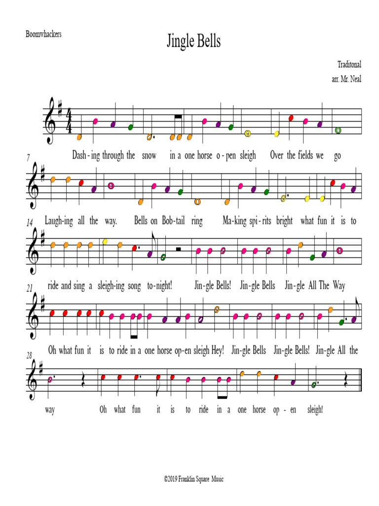 Partitions Boomwhackers : Jingle Bells | PDF