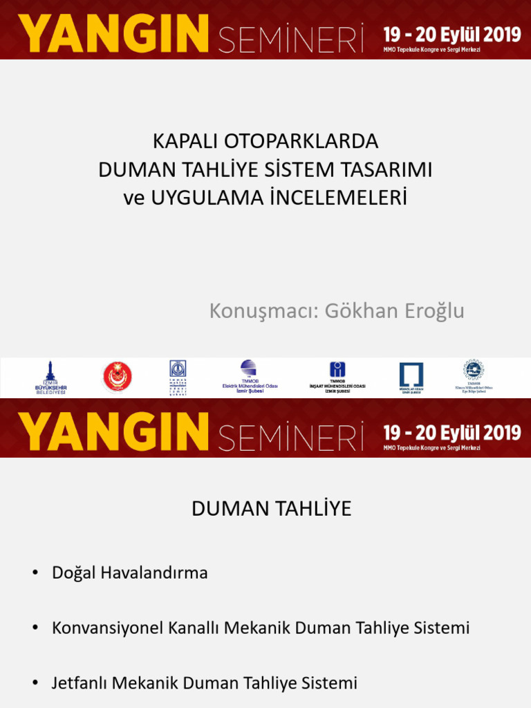 Kapalı Otopark Duman Tahliye (MMO-Seminer) | PDF