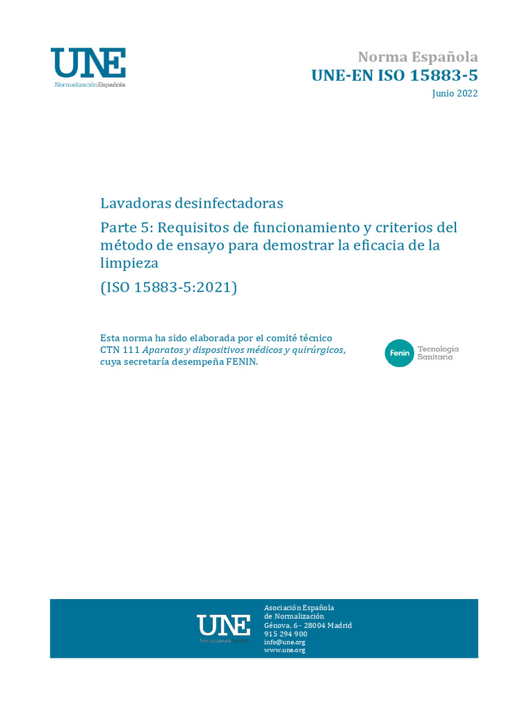 Une-En Iso 15883-5 2022 | PDF | Organización internacional para la ...