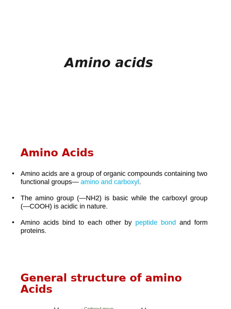 Amino Acids Structure | PDF | Amino Acid | Organic Acids