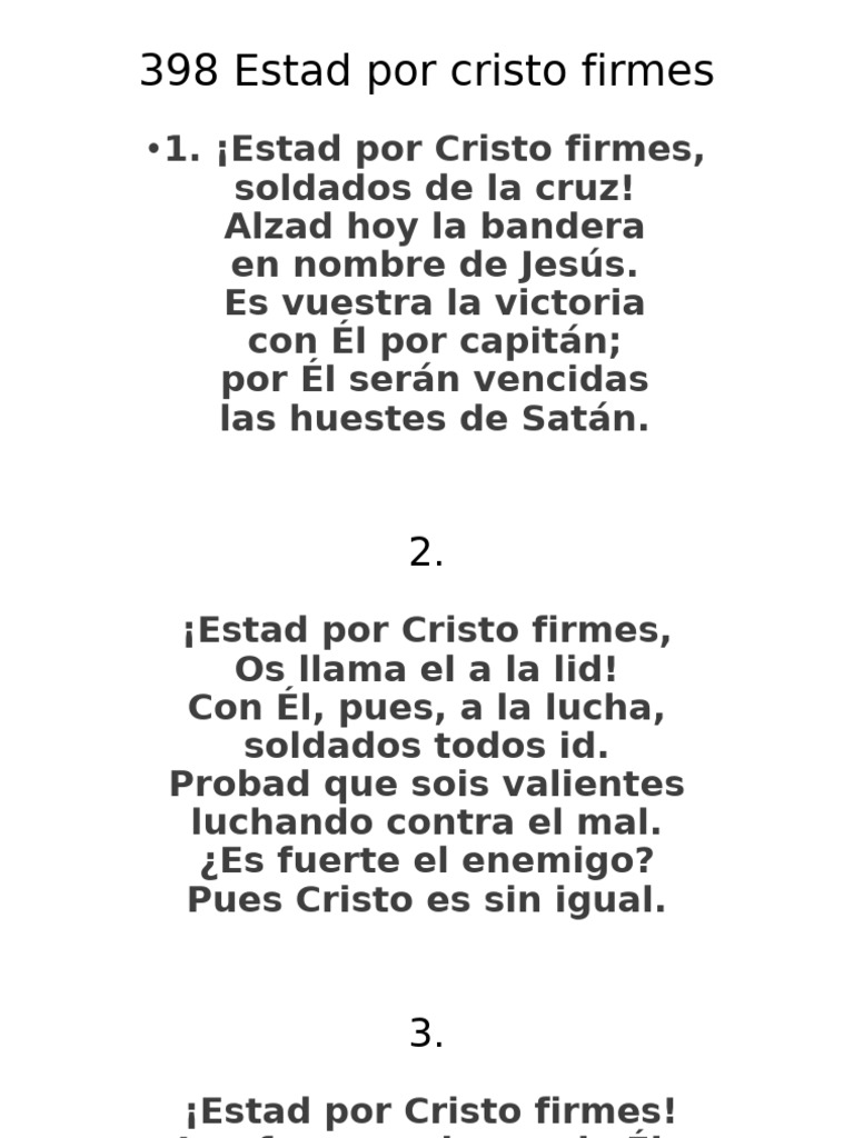 398 Estad Por Cristo Firmes | PDF
