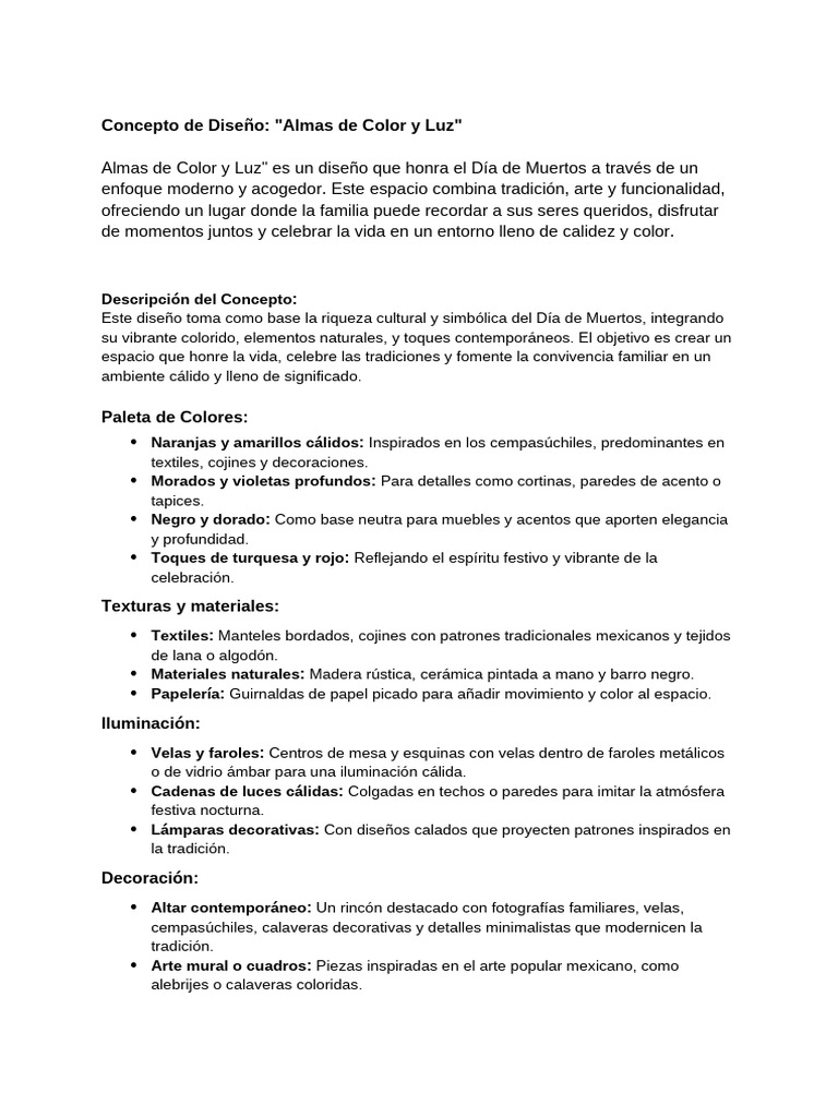 Concepto de Diseño "Almas de Color y Luz " | PDF | Color