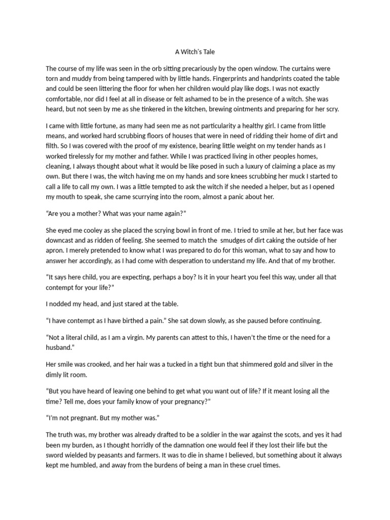 A Witch's Tale | PDF | Mystery, Thriller & Crime Fiction