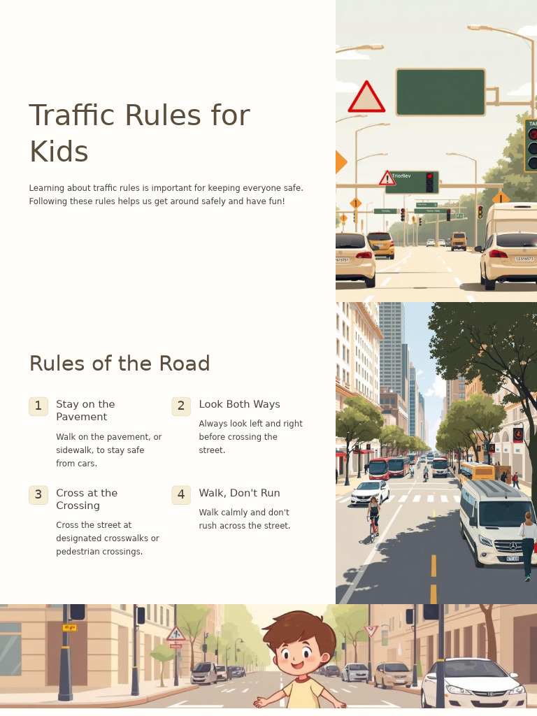 Traffic Rules For Kids | PDF