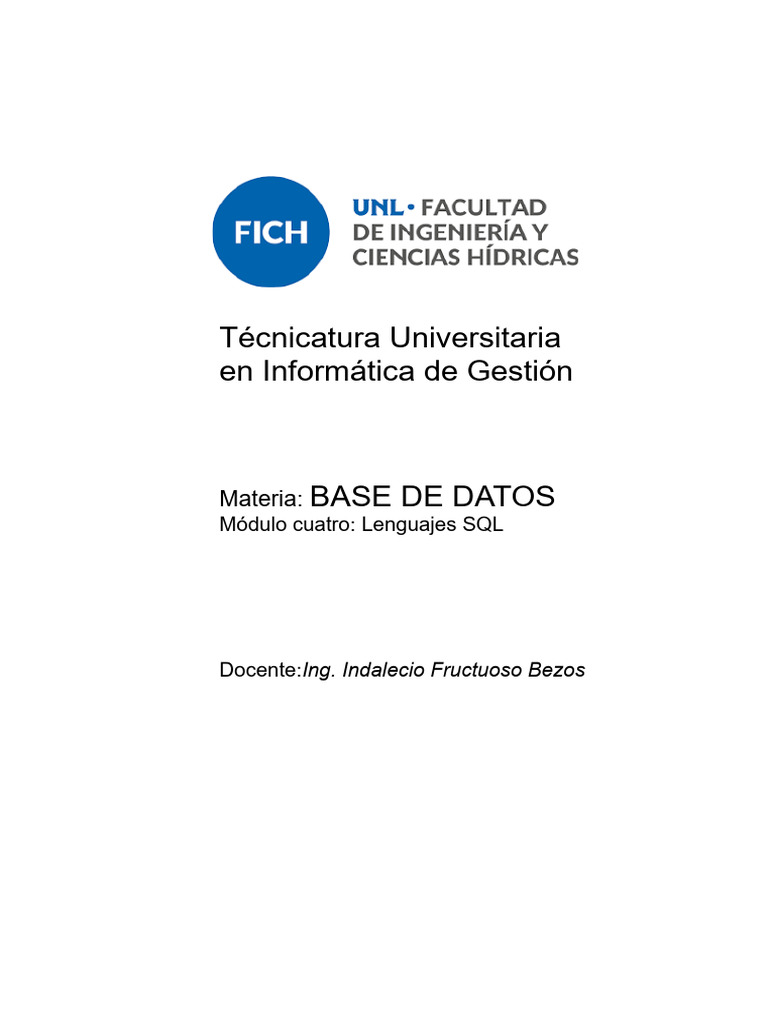Introducción a SQL y Tipos de Datos | PDF | SQL | Bases de datos