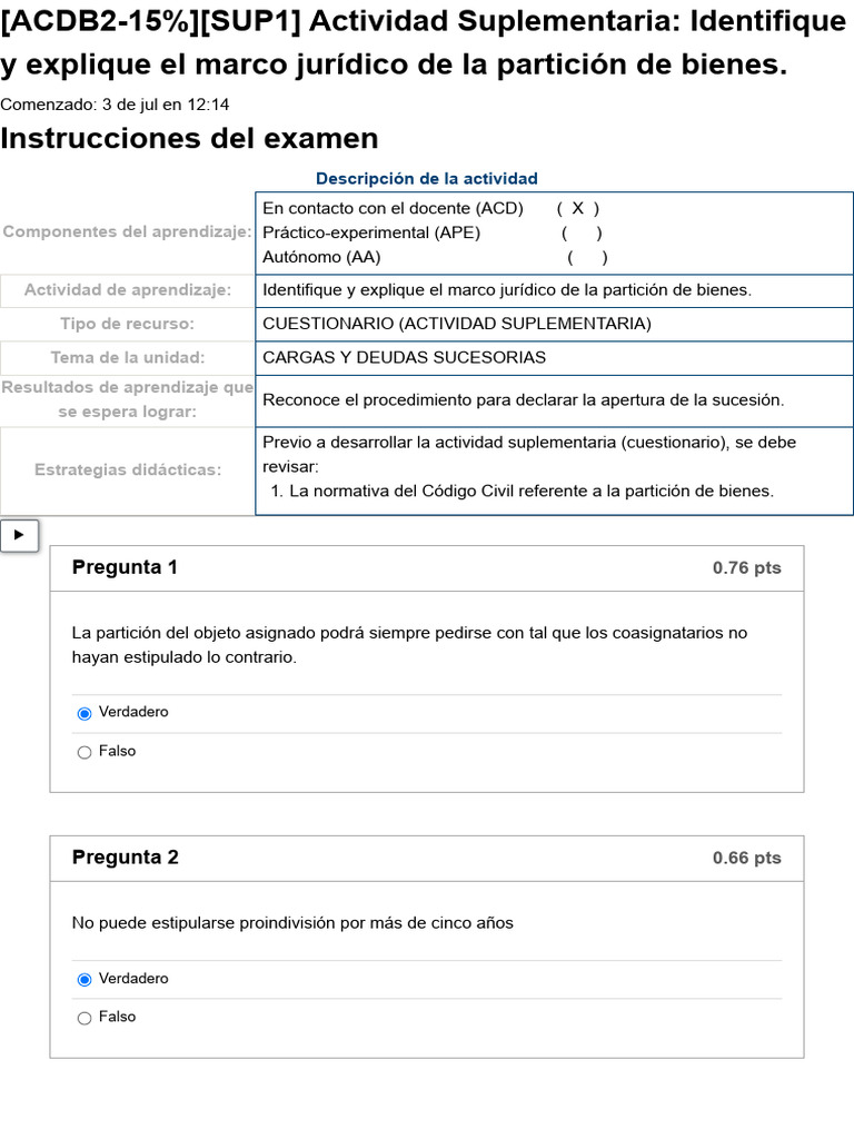 ACT SUPL B2 - Sucesiones | PDF