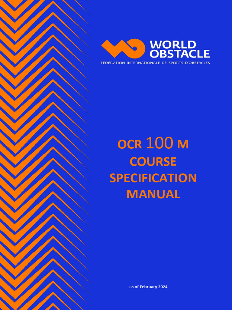 OCR 100m Course Specification Manual 02.2024 | PDF | Truss | Scaffolding