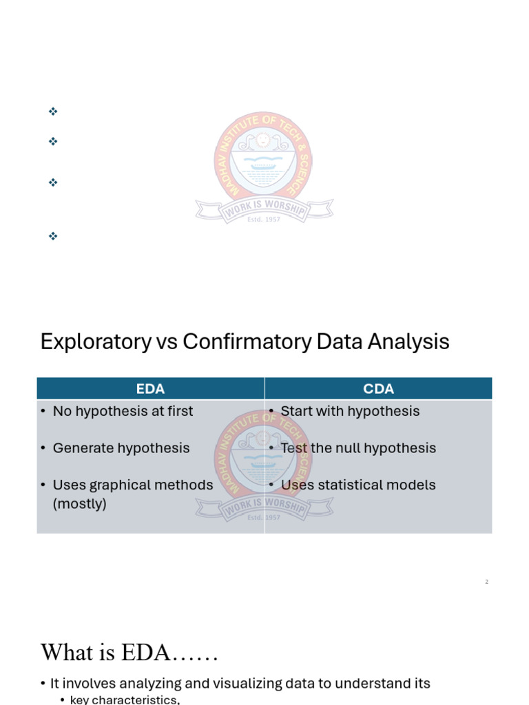 Module 1 _2_EDA | PDF | Data Analysis | Statistics