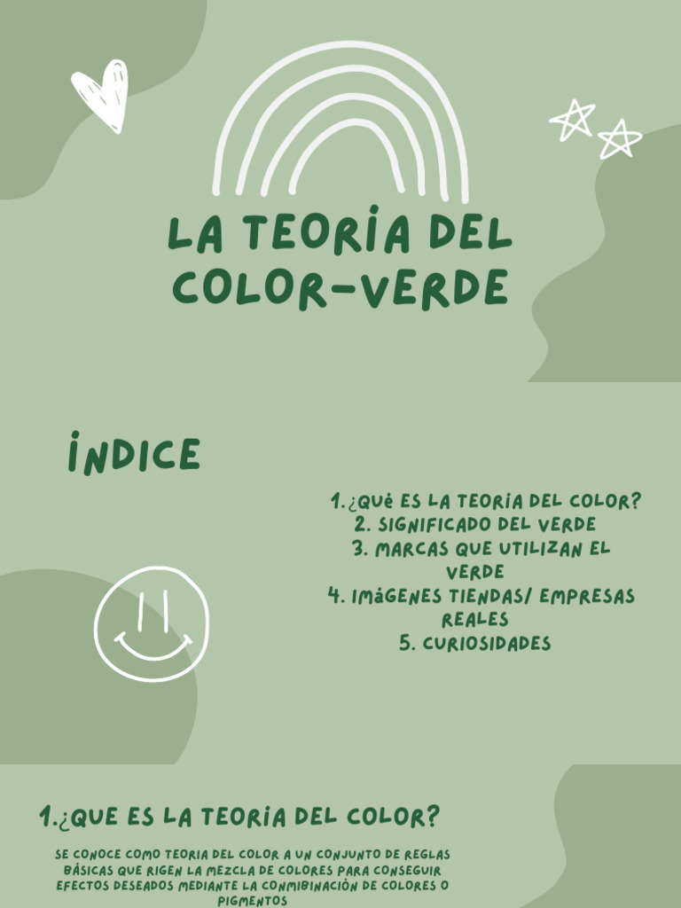 Teoría del Color: Significado del Verde | PDF | Color | Verde