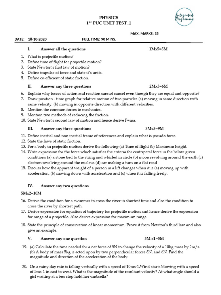 Pes test | PDF | Force | Acceleration