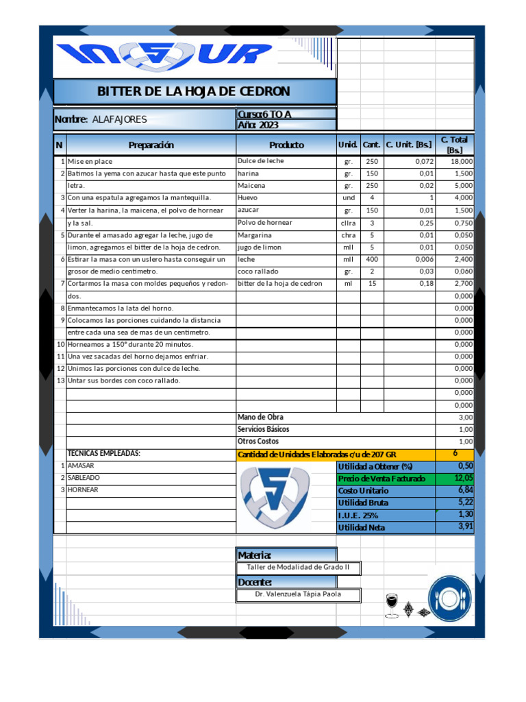 bAR 333 | PDF | Alimentos | Ingredientes de comida