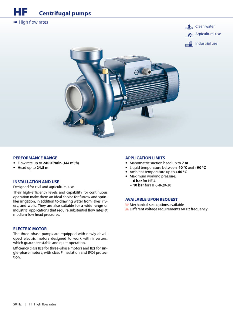 HF-Alte-portate_EN_50Hz | PDF | Pump | Energy Technology