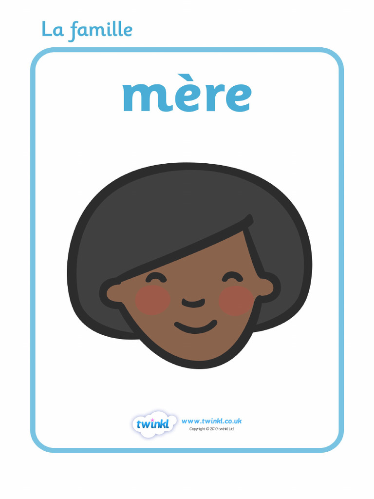 A-Família-1 em Francês - Flashcards | PDF