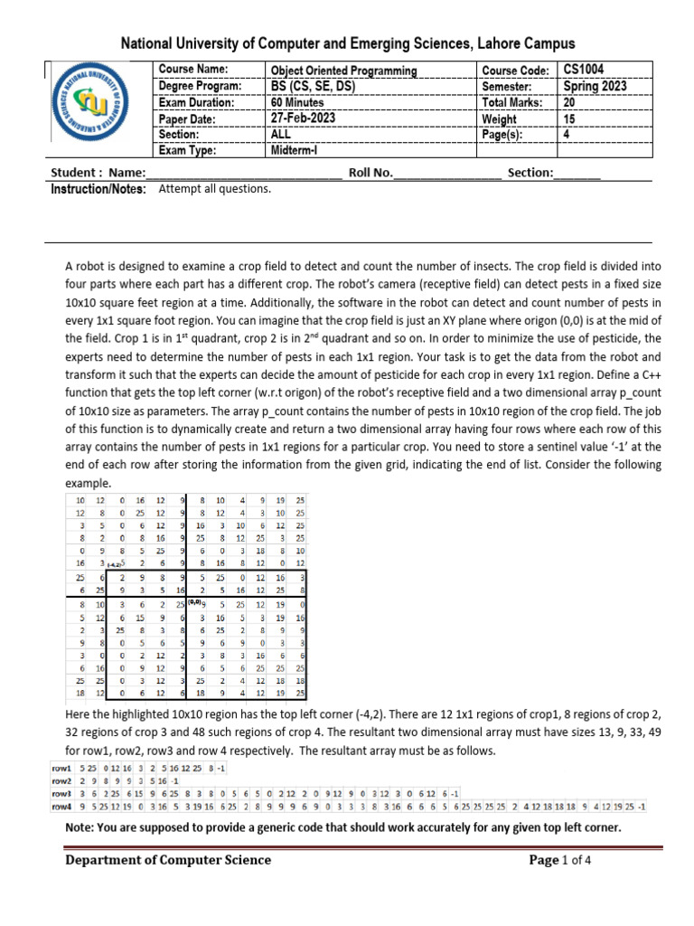 OOP Midterm Exam Guide | PDF | Computer Programming | Computing