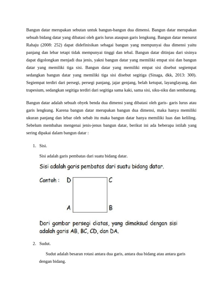Jenis dan Sifat Bangun Datar | PDF | Metode & Bahan Ajar