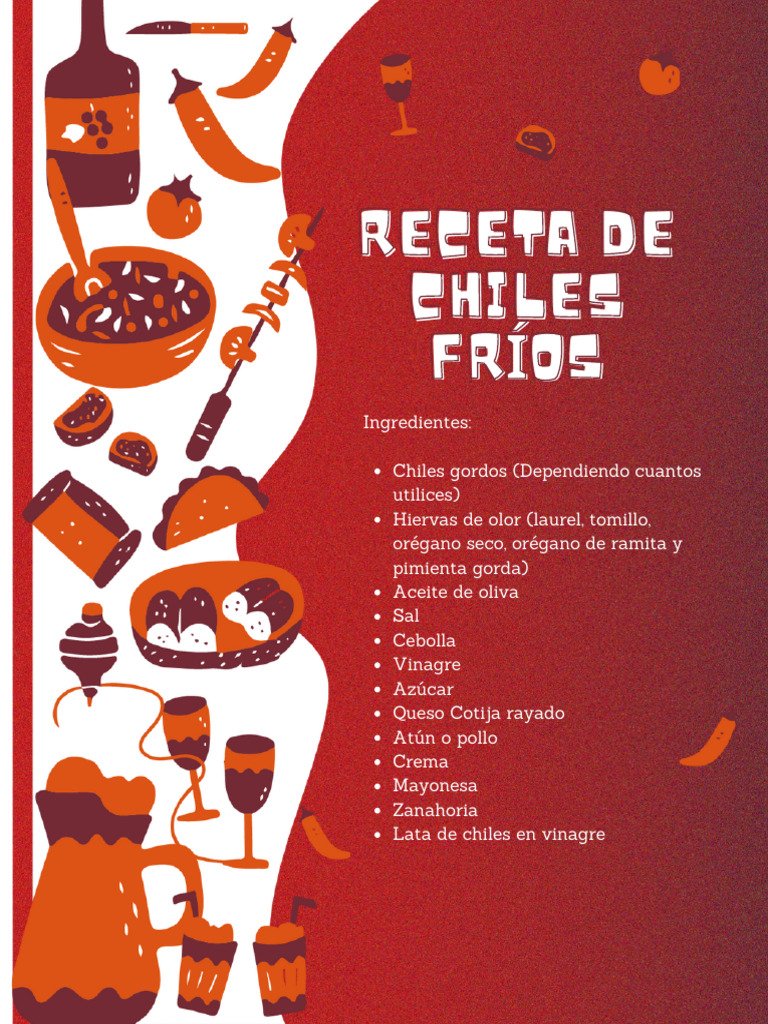 Receta de Chiles Fríos | PDF | Arte