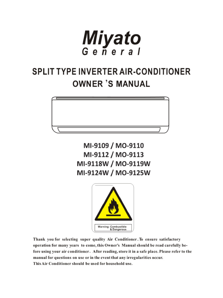 Miyato General AC IM-En Web | PDF