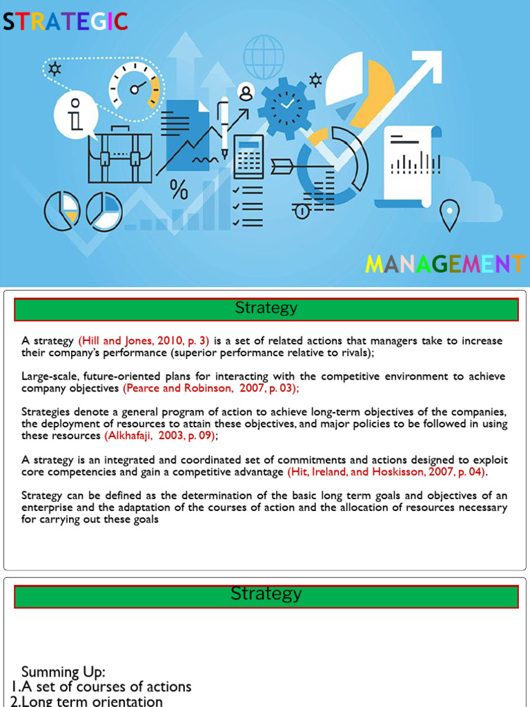 Strategic Management: Goals and Frameworks | PDF | Goal | Strategic Management