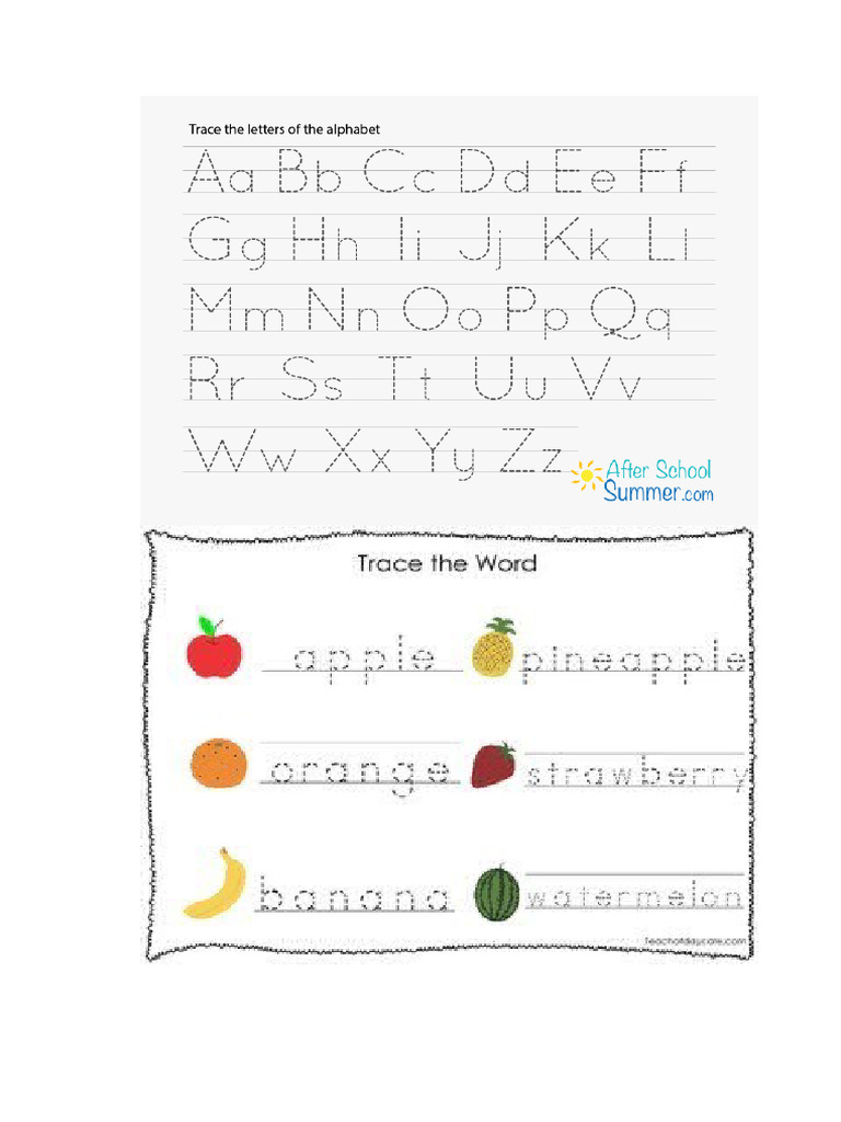 Grade 1 - Trace The Line | PDF
