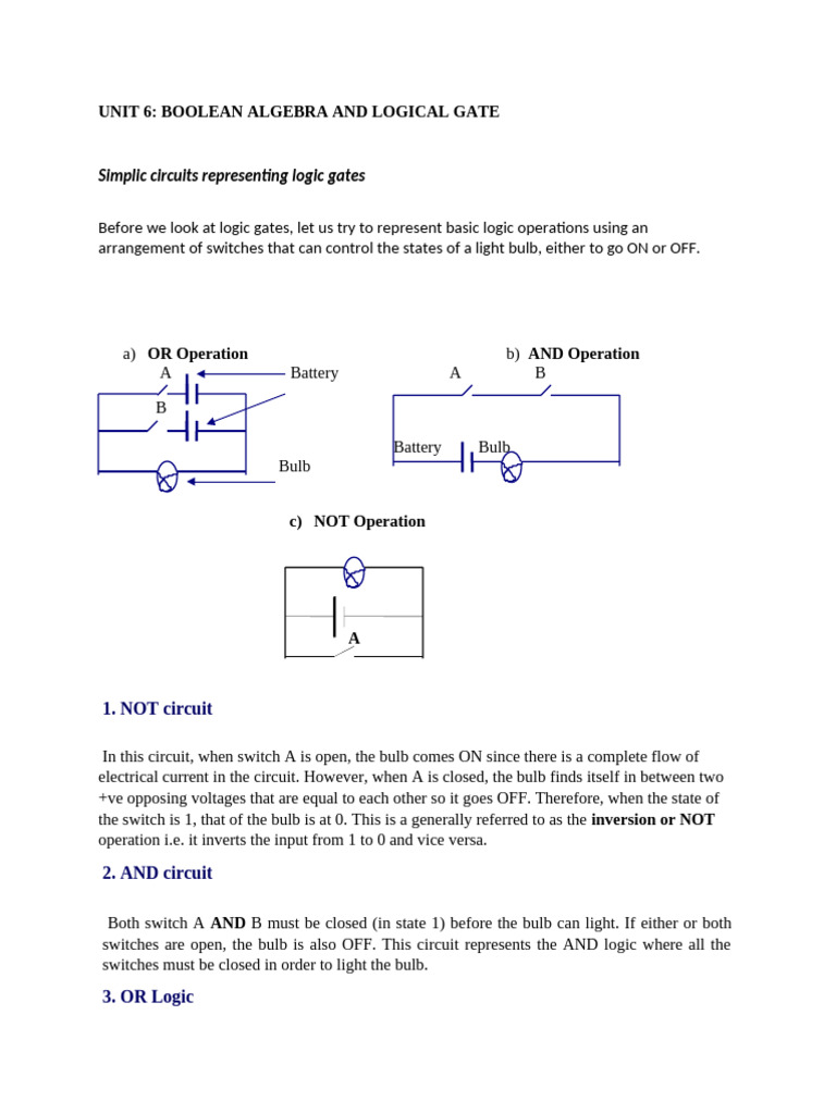 Boolean Algebra & Logic Gates | PDF | Logic Gate | Boolean Algebra
