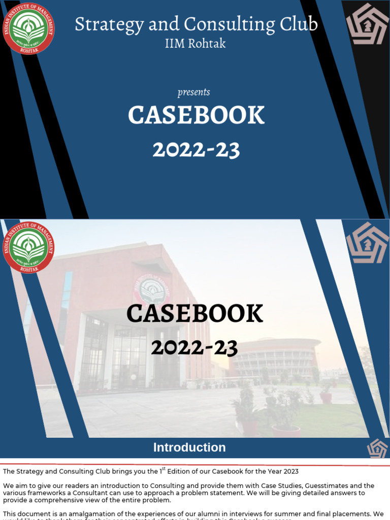 Iim Rohtak Casebook | PDF | Mergers And Acquisitions | Pricing