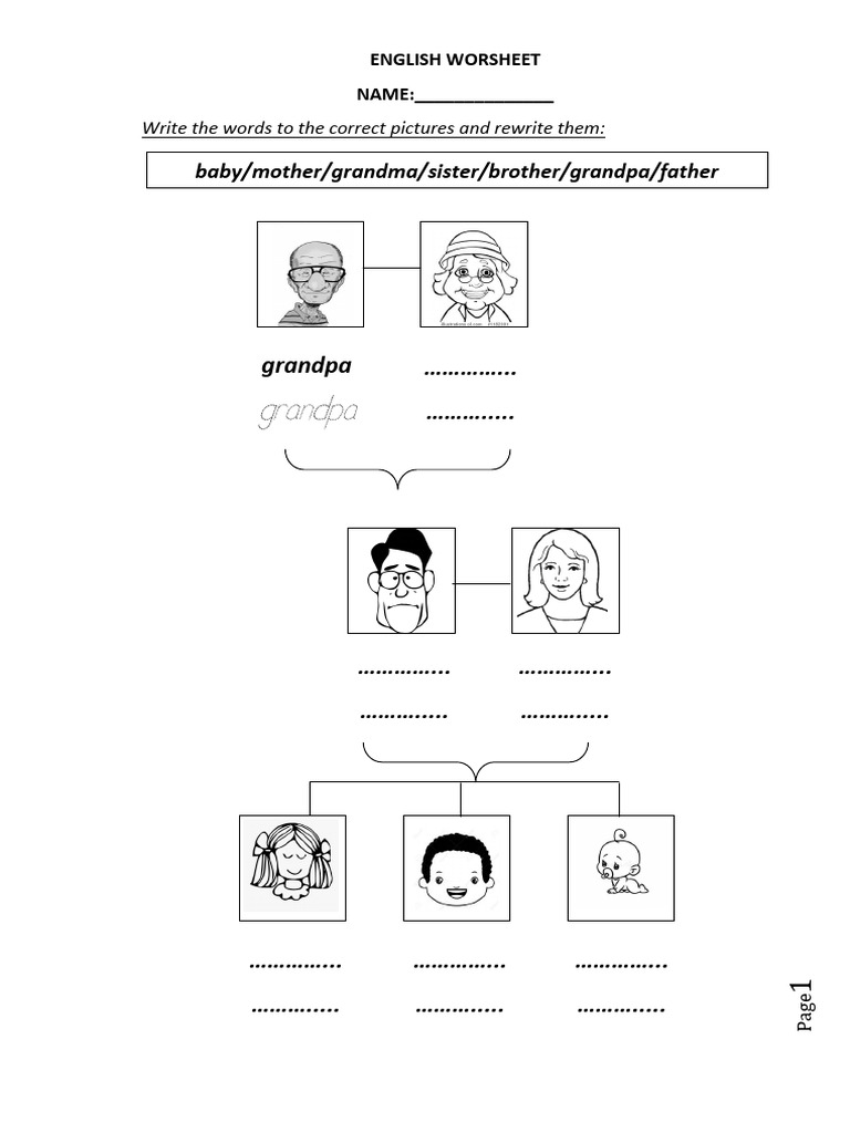 Grade 1 - Family Members - Colors - Days of The Week | PDF | Image ...