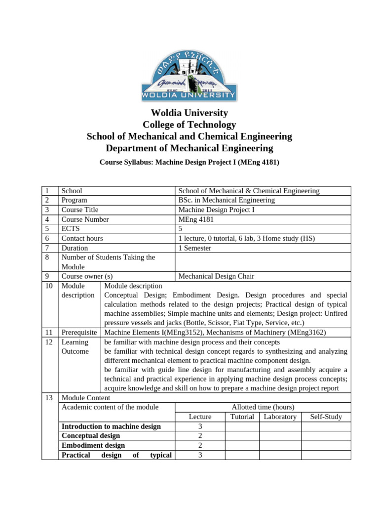 Course Outline Dp 1 Pdf Finite Element Method Boiler