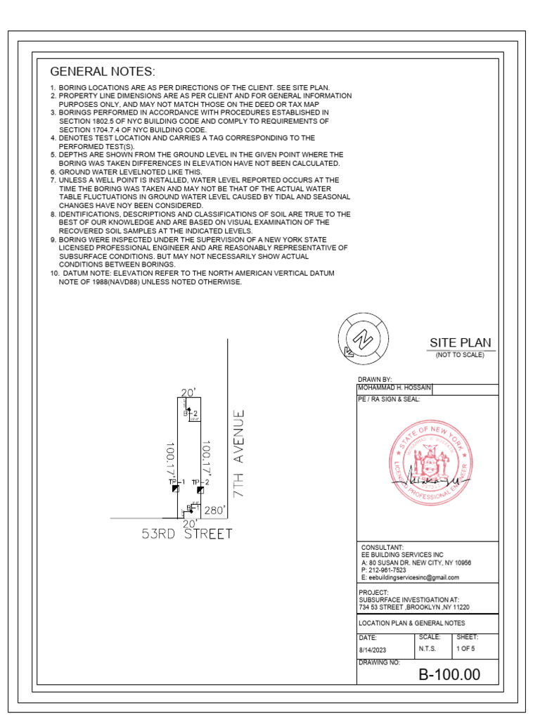 Full Soil Boring Report | PDF | Sand | Gravel