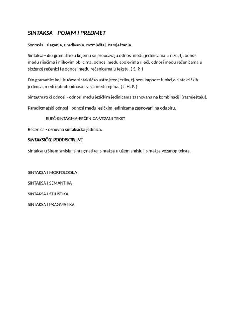 SINTAKSA | PDF