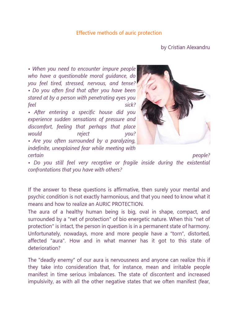 Effective Methods of Auric Protection | PDF | Thought | Beauty