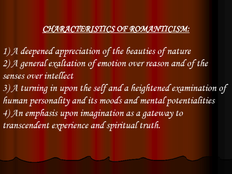 Key Traits of Romanticism | PDF | Philosophy