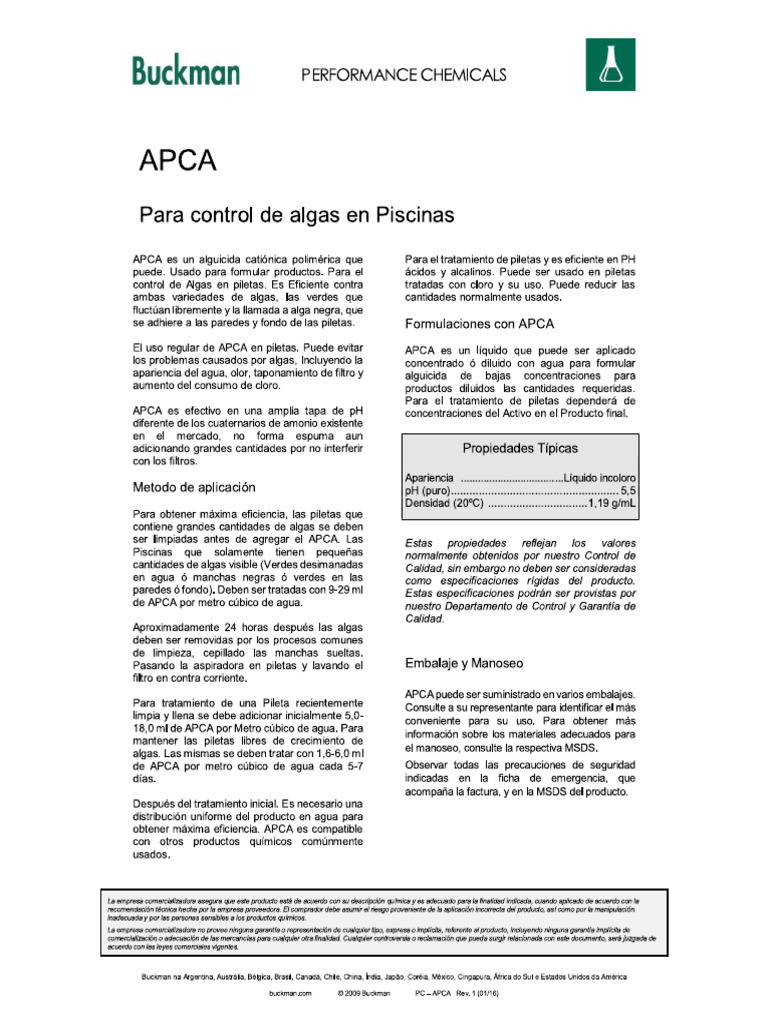 Apca 60 - MSDS | PDF