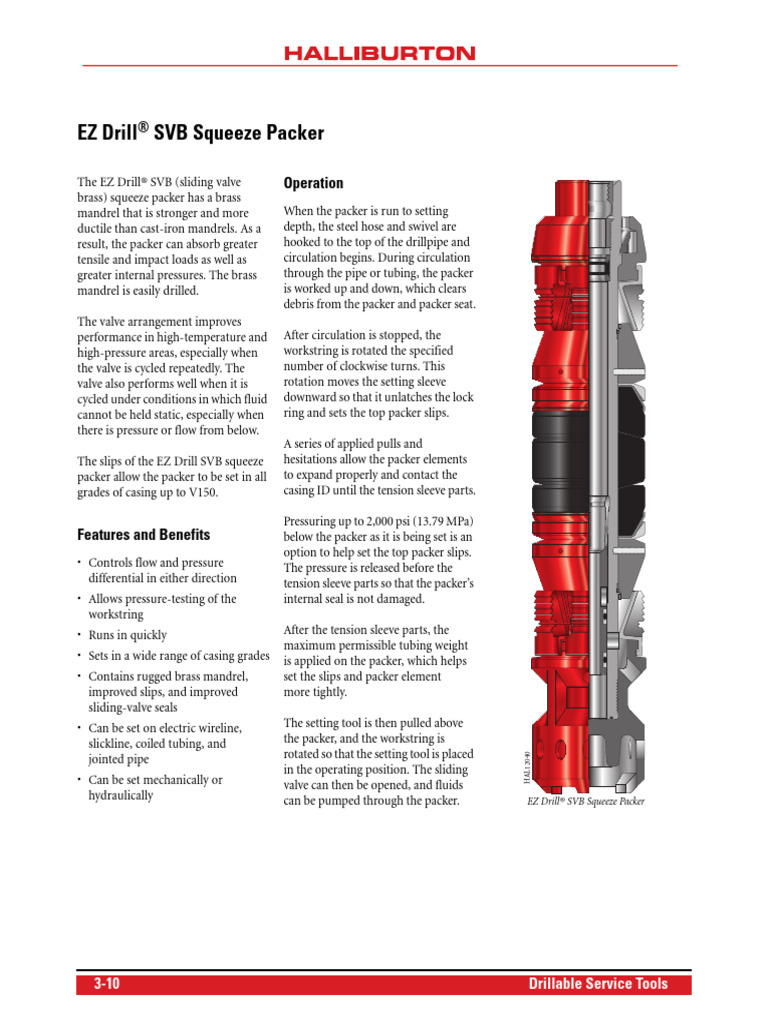 Retenedor Ez-Drill Halliburton | PDF | Gas Technologies | Mechanical ...