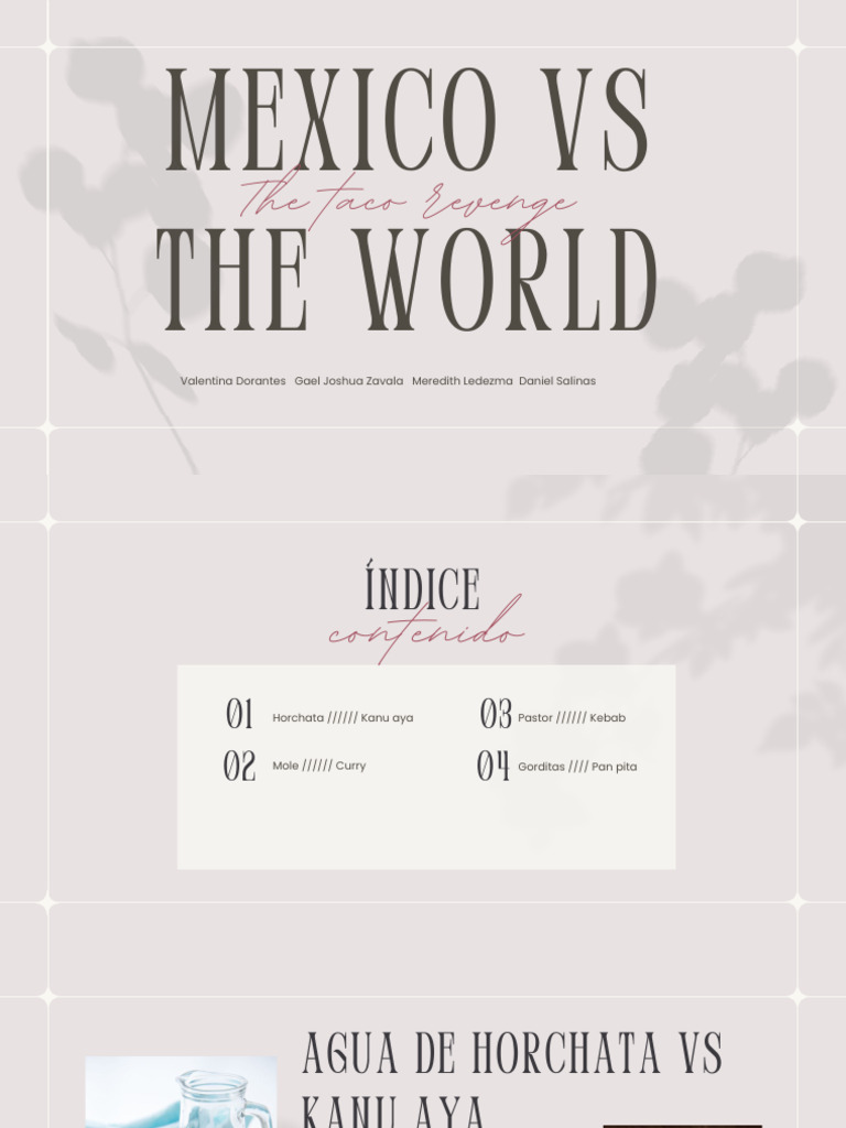 Mexican vs Global Cuisine Comparisons | PDF
