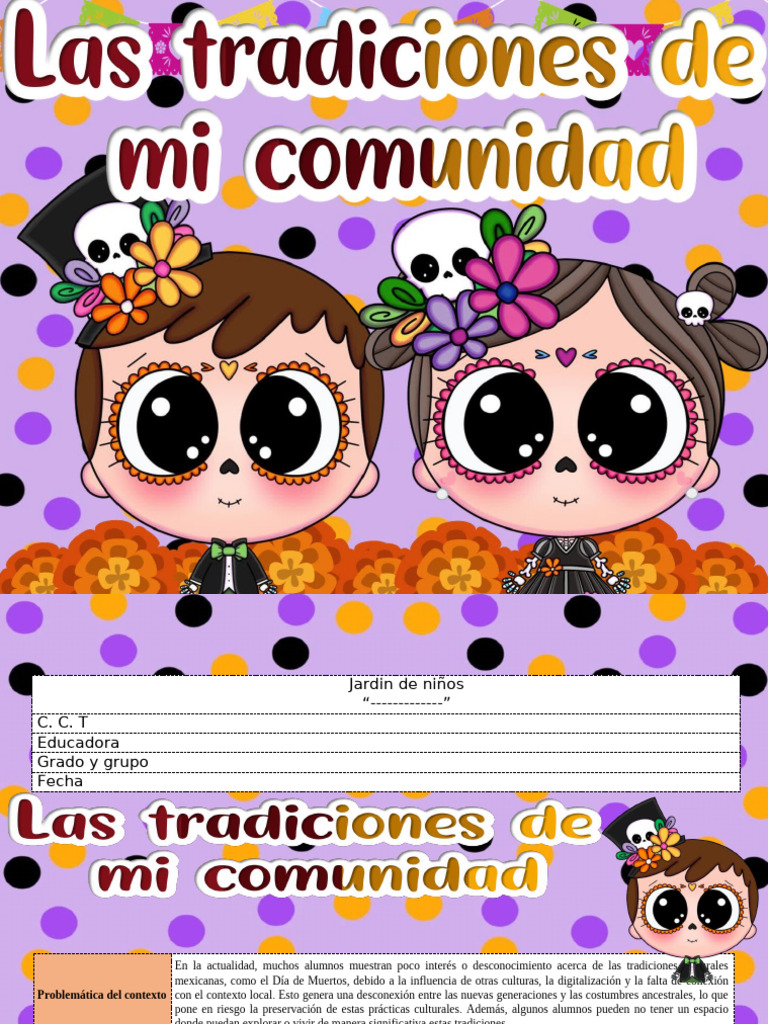 Proyecto Las Tradiciones de Mi Comunidad | PDF | Aprendizaje | Evaluación