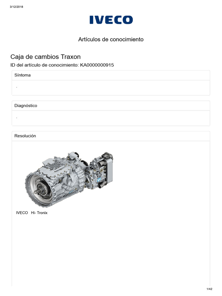 Guía Técnica: Caja de Cambios Traxon | PDF | Embrague | Solenoide