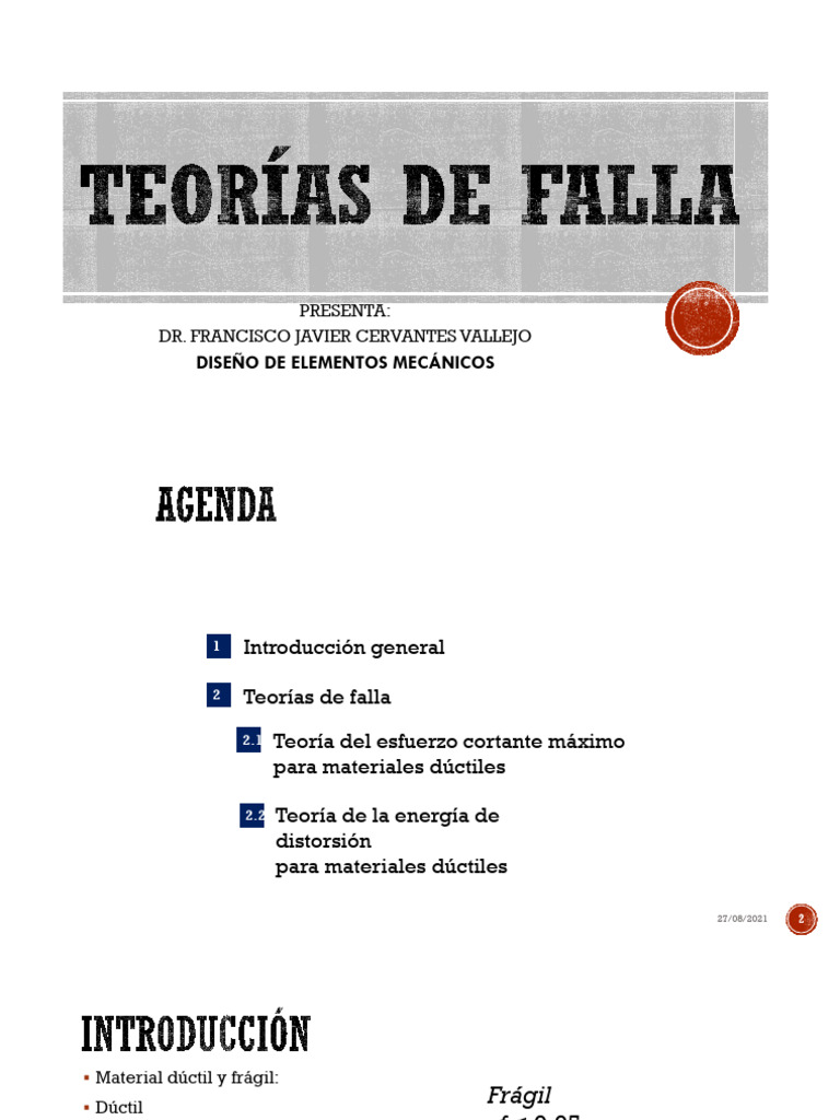 Teorías de Falla en Materiales Dúctiles y Frágiles | PDF | Materiales ...