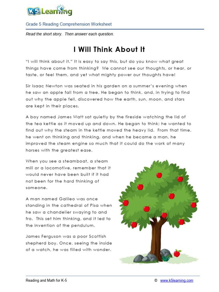 Grade 5 Story Think | PDF