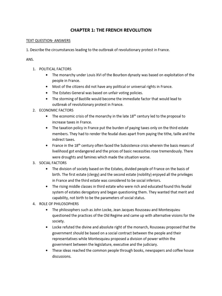 Causes and Impact of the French Revolution | PDF | French Revolution ...