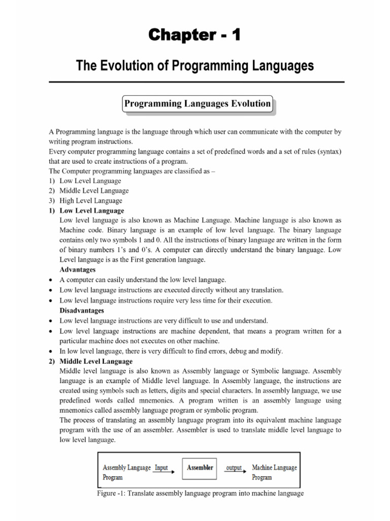 Evoluation of Programming Languages | PDF
