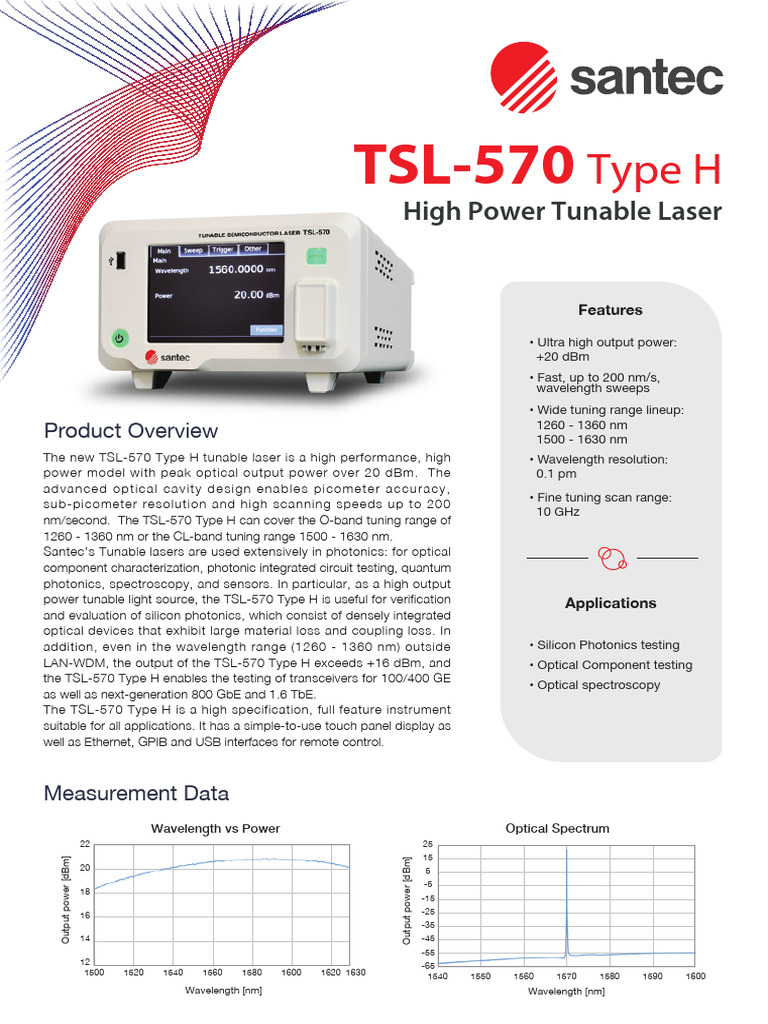 TSL-570-H-Datasheet | PDF | Laser | Photonics