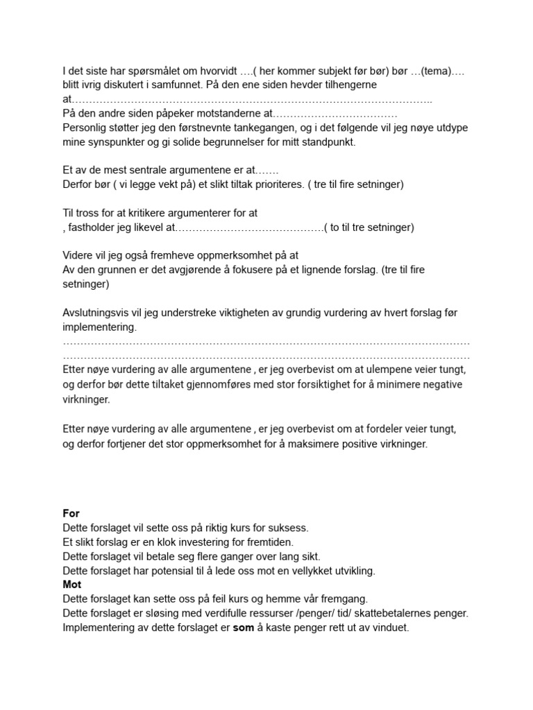 Argumenterende Tekst 2 | PDF