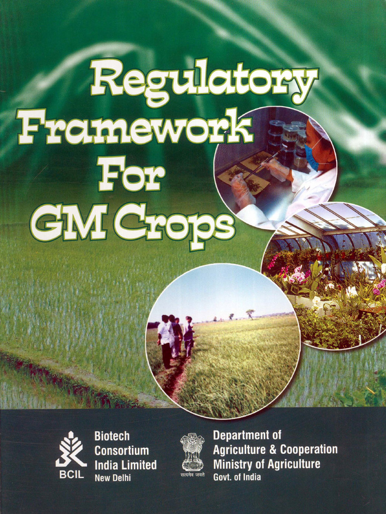 Regulatory Framework For GM Crops English | PDF